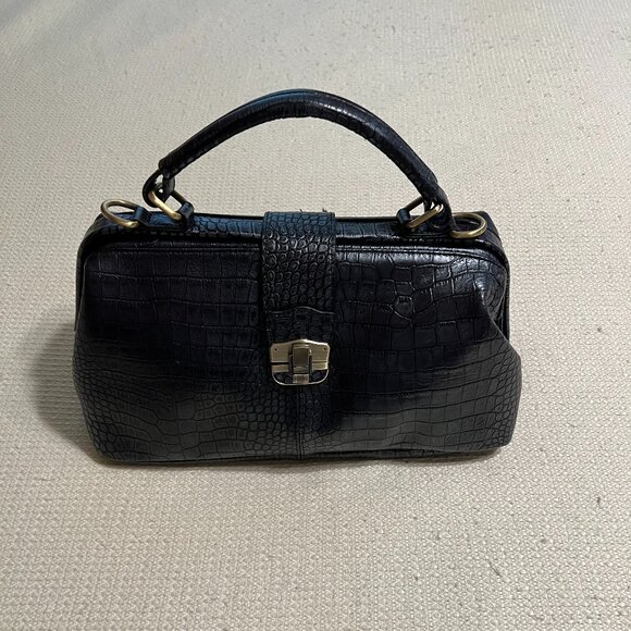 Ameri Leather | Bags | Ameri Leather Black Satchel Handbag | Poshmark